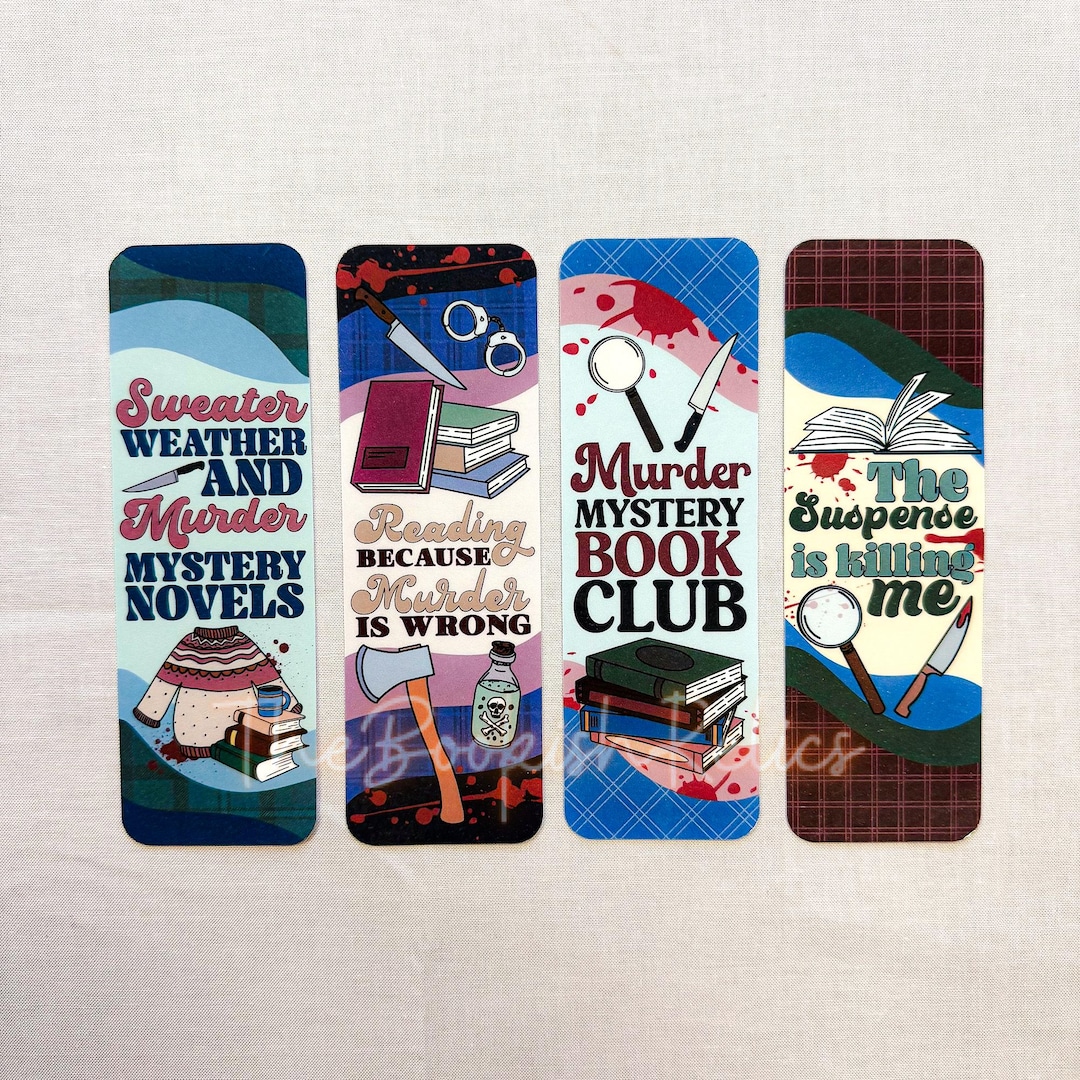Murder Mystery Bookmarks, True Crime Bookmark, Thriller Reading ...