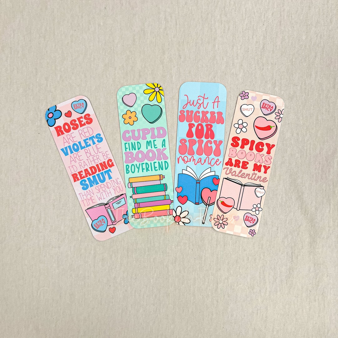Valentines Day Bookmarks, Spicy Romance Bookmark, V-day Book Mark ...
