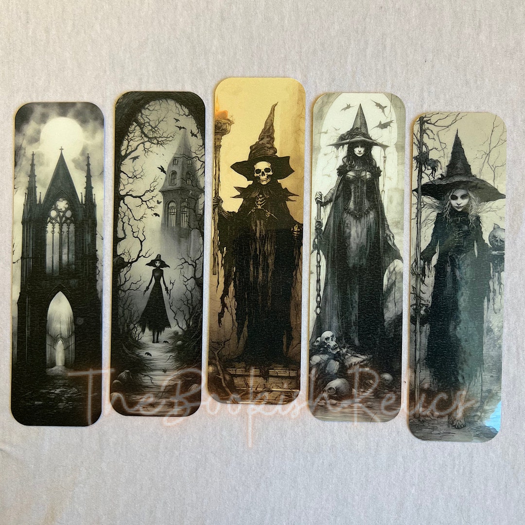 Gothic Bookmarks, Spooky Bookmark, Creepy Book Mark, Witchy Bookmarks ...