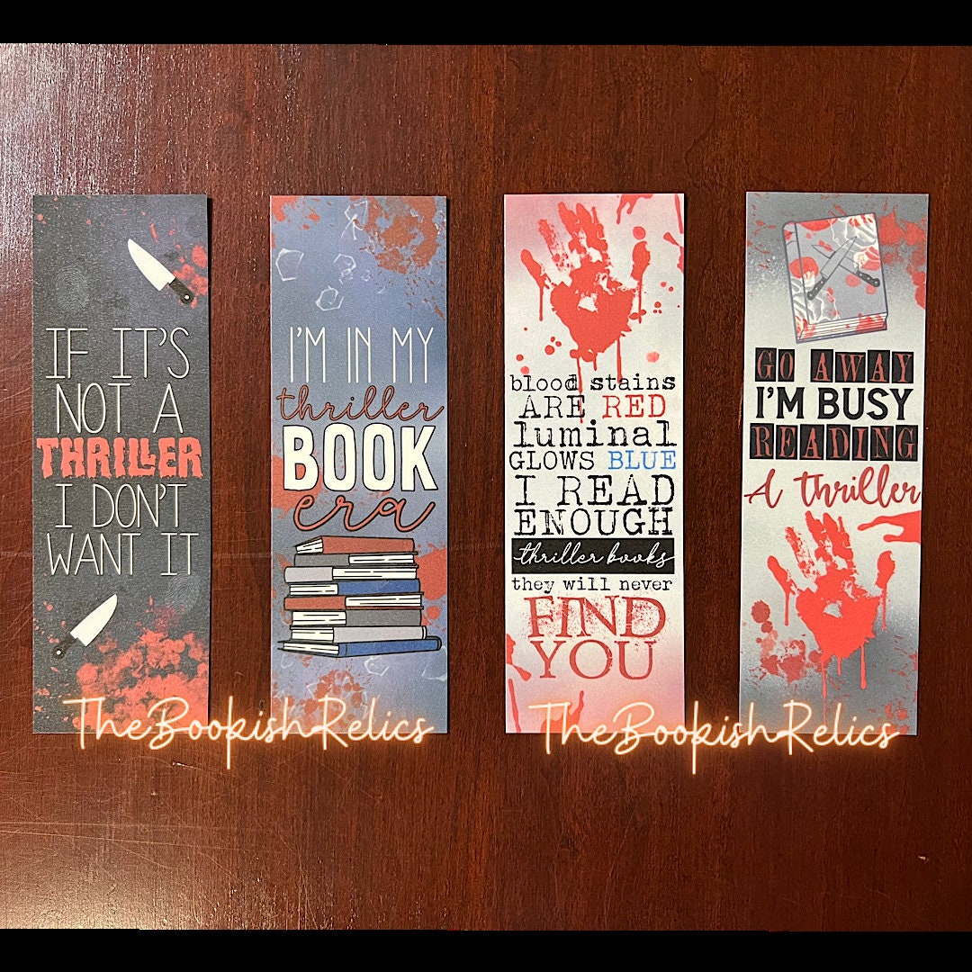 Thriller Bookmarks Books Suspense Books - Etsy