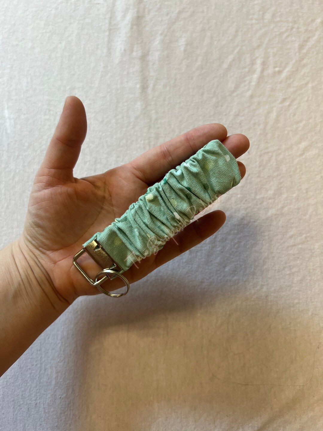 Green Polka Dot Scrunchie Keychain; Green Keychain, Scrunchie Keychains ...