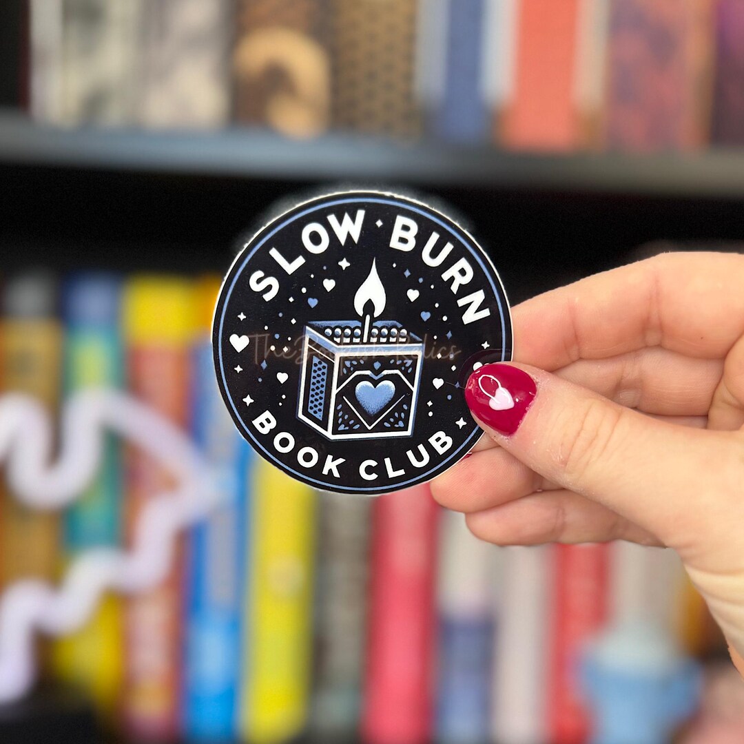 Slow Burn Stickers, Romance Vinyl Decal, Trope Sticker, Book Club ...