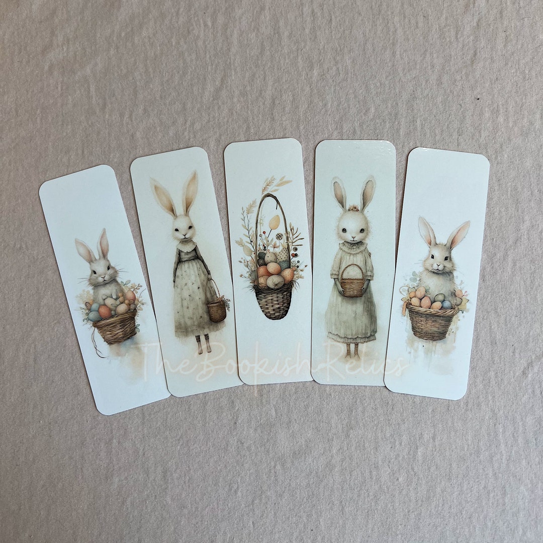 Easter Bookmarks, Bunny Bookmark, Rabbit Book Mark - Etsy