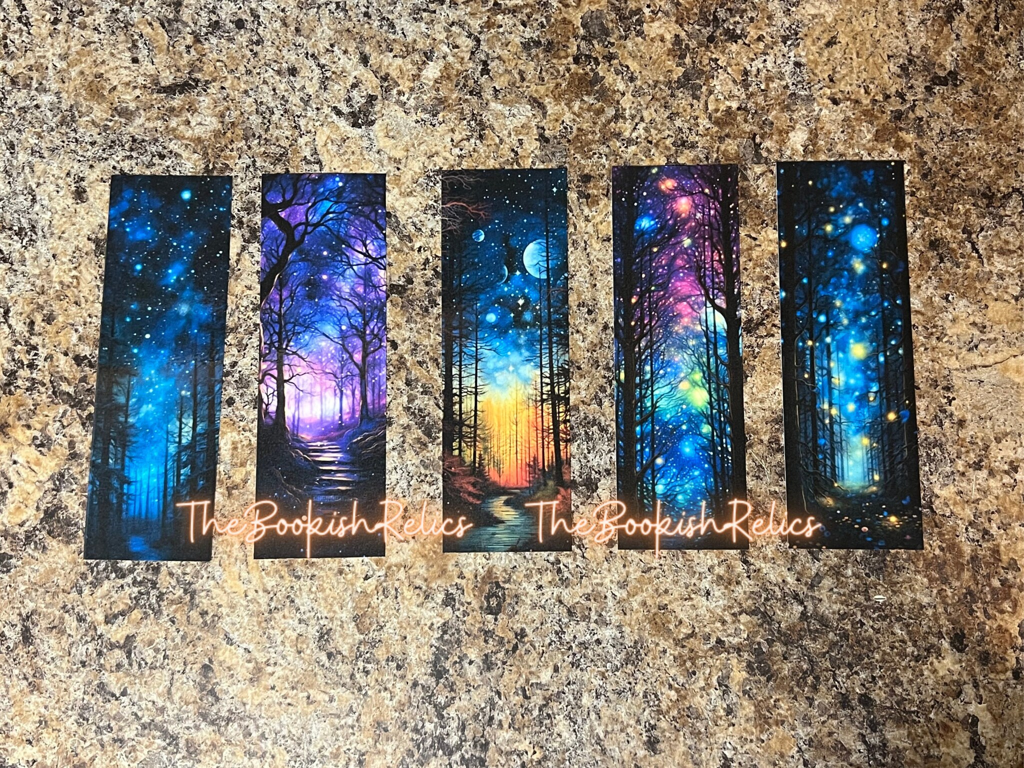 Handmade Night Sky Bookmarks, Sunset & Firefly Designs - Etsy