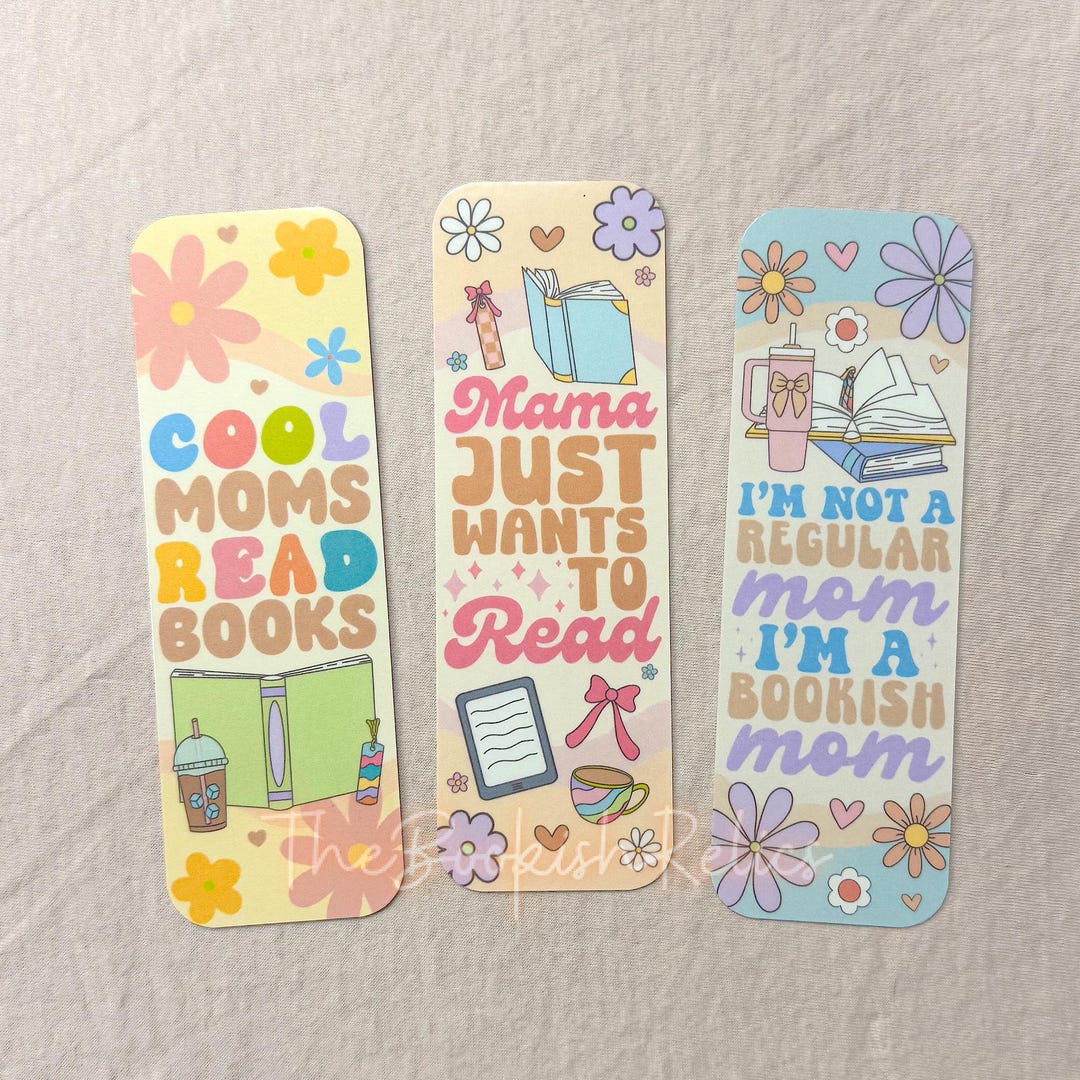 Bookish Mom Bookmark, Laminated Cardstock, Mother's Day Gift - Etsy