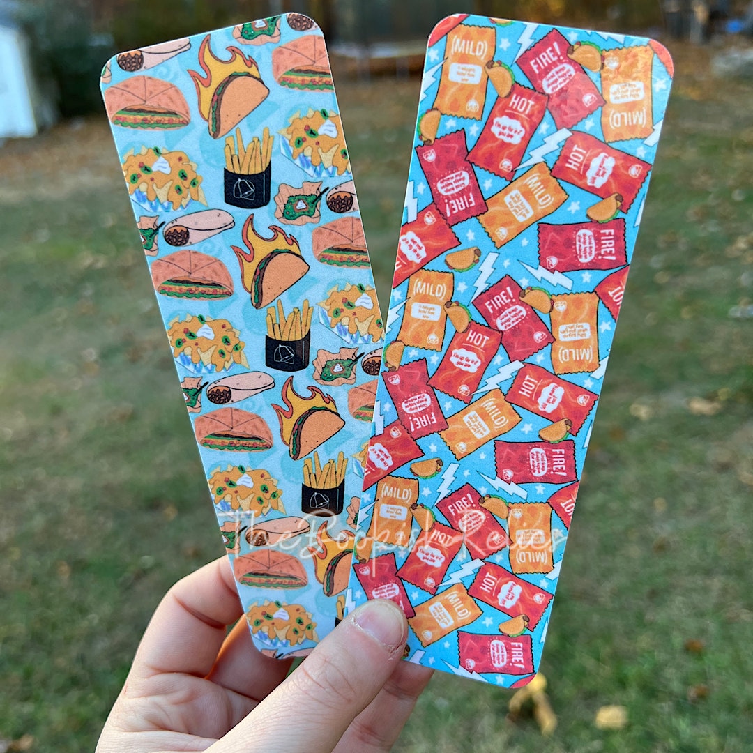 Tacos Bookmarks, Hot Sauce Bookmarks, Food Bookmarks - Etsy