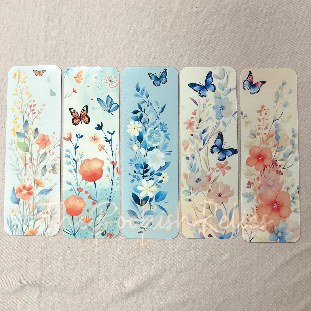 Watercolor Butterfly Bookmark, Floral Reading Accessories - Etsy