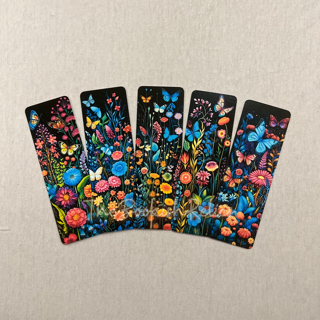 Neon Butterfly Bookmarks, Butterflies, Bookmark - Etsy