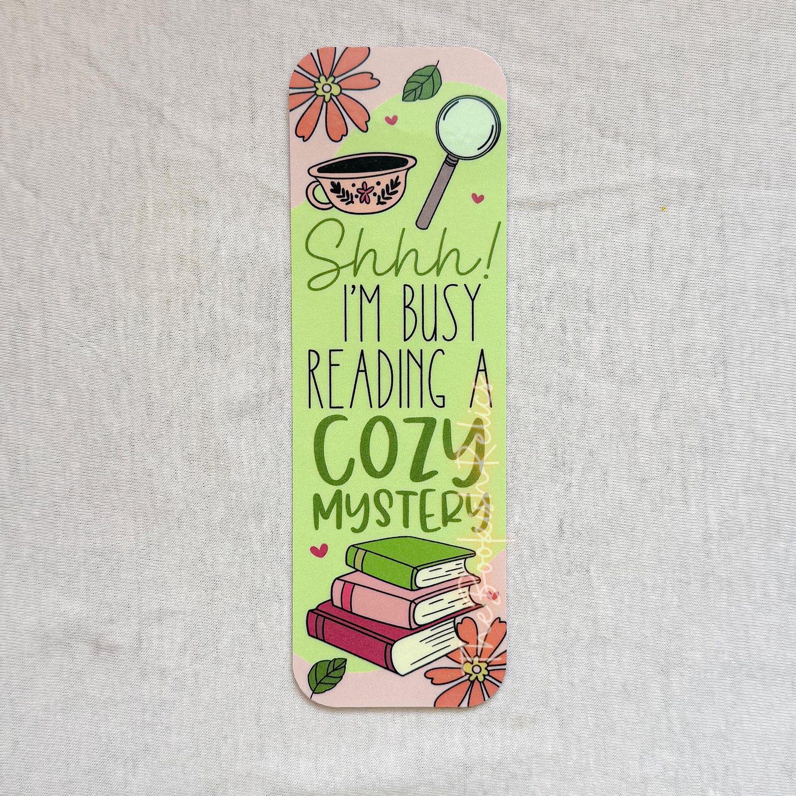Cozy Mystery Bookmark, Laminated Cardstock, Reading Accessories - Etsy