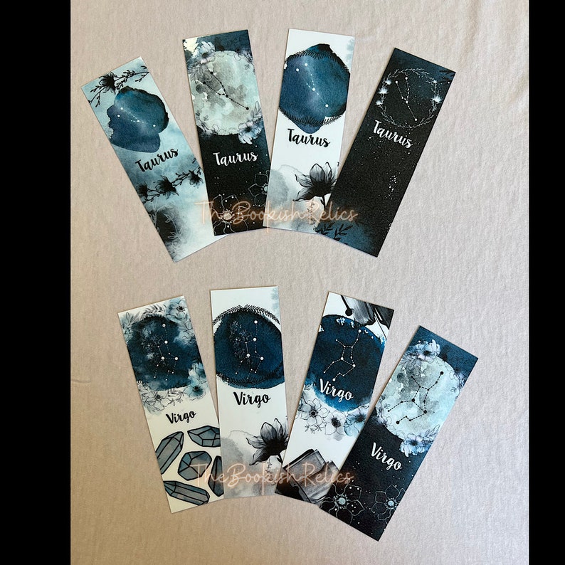 Zodiac Sign Bookmarks, Astrological Sign Bookmark, Book Marks - Etsy