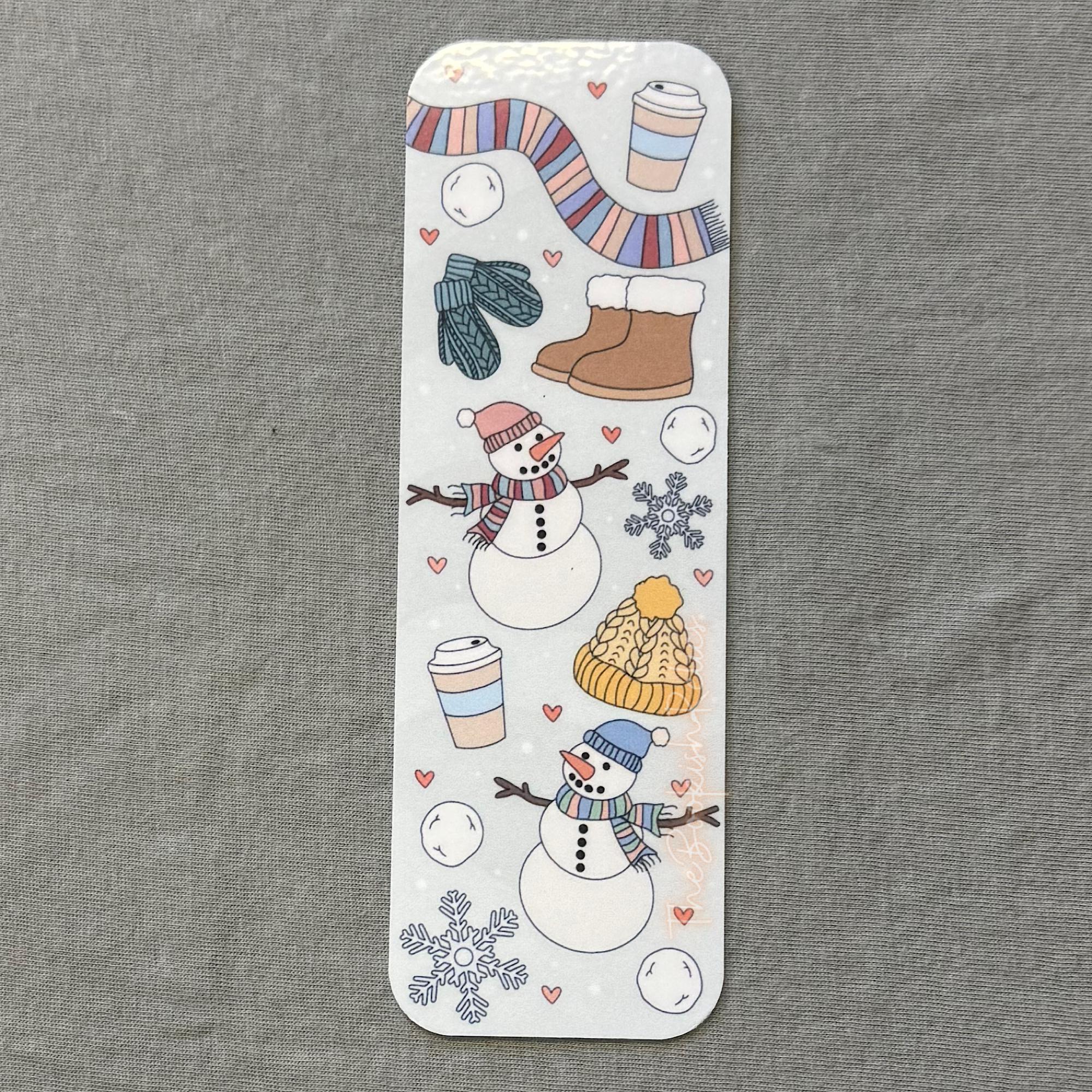 Winter Holiday Bookmarks, Laminated Cardstock, Reading Accessories - Etsy
