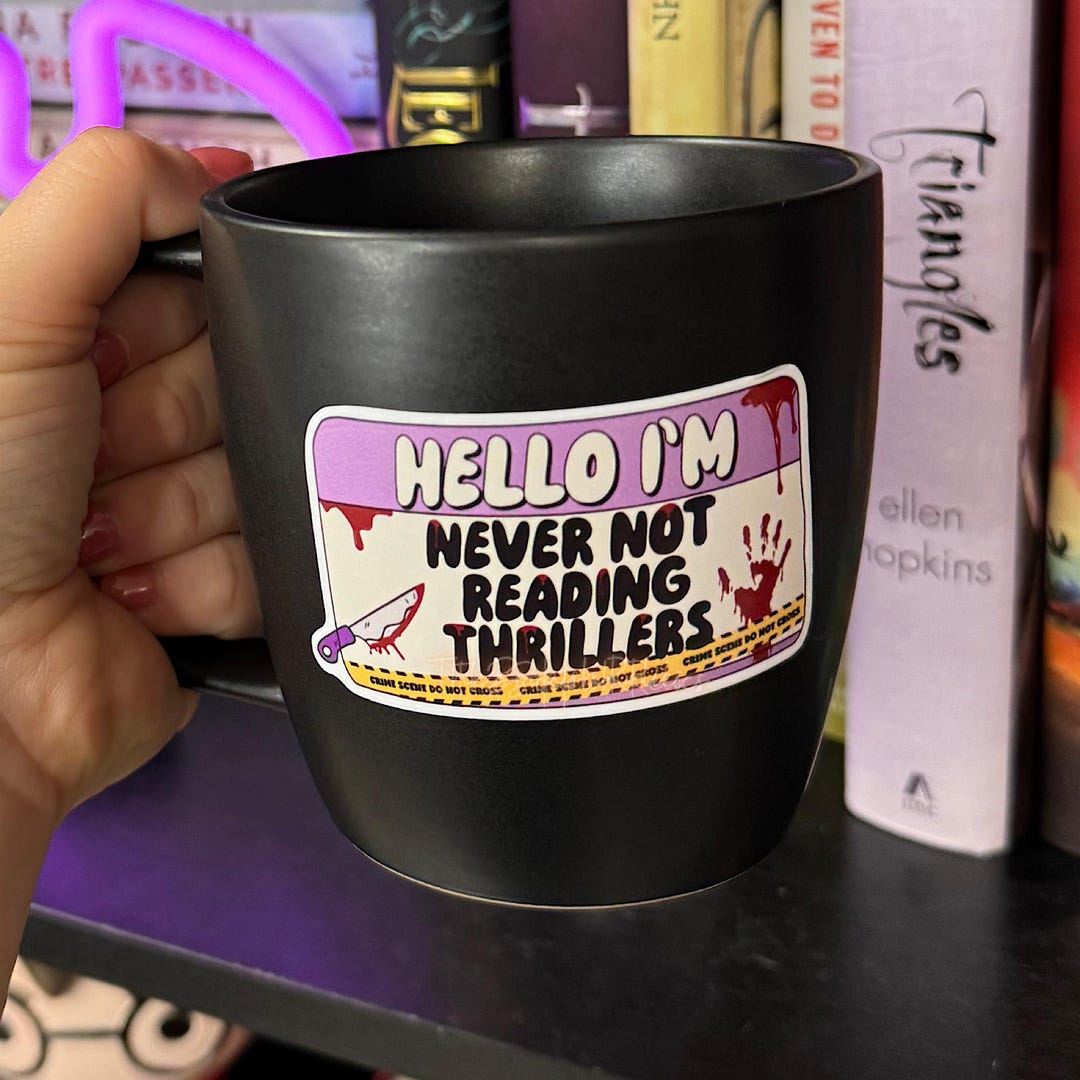 Thriller Stickers, Suspense Reading Decal, Book Accessories, Reader ...