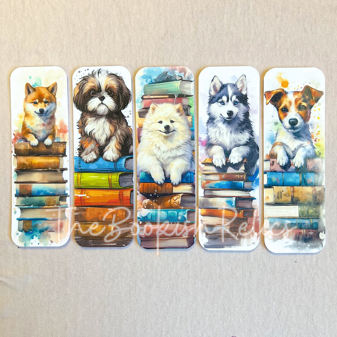 Dog Bookmarks, Dog Breed Bookmark, Animal Book Marks - Etsy