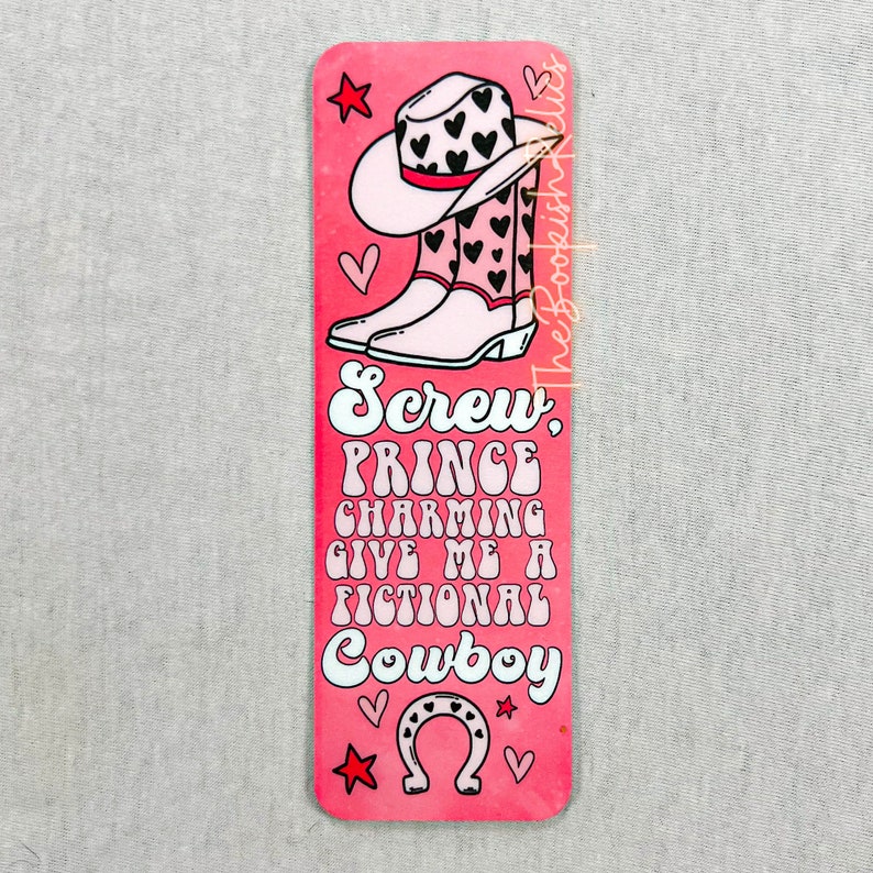 Cowboy Romance Bookmark, Laminated Cardstock, Western Era - Etsy