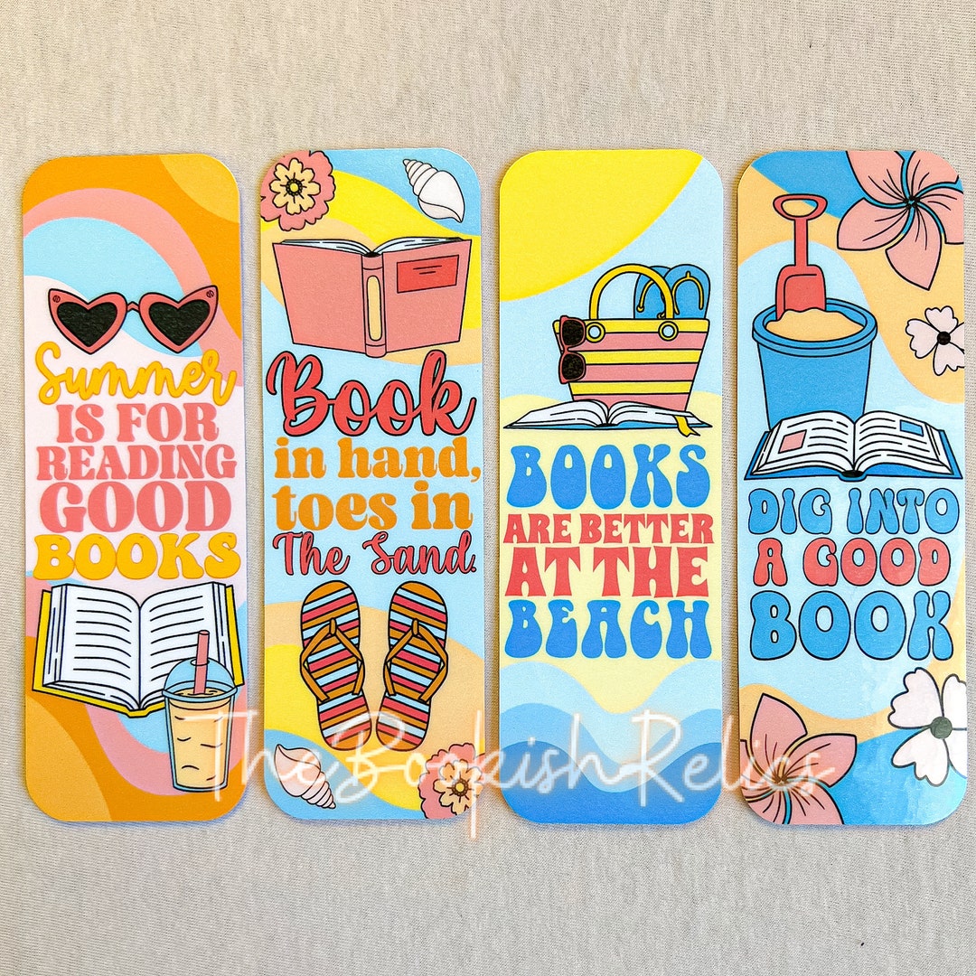 Summer Bookmarks, Reading Book Mark, Beach Bookmark - Etsy