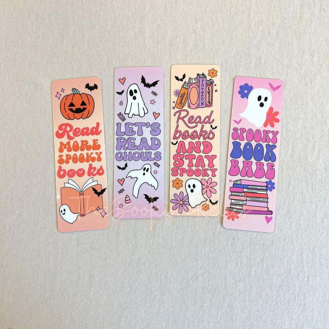 Spooky Cute Bookmarks, Ghost Bookmark, Ghoul Bookmark, Bats - Etsy