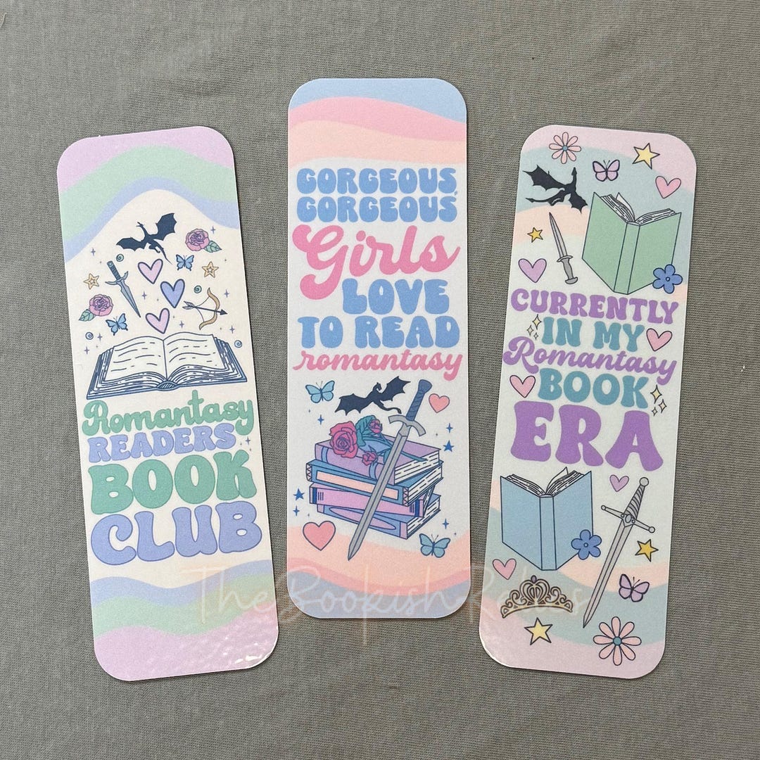 Romantasy Bookmarks, Romance Bookmark, Fantasy Trope Bookmarks ...