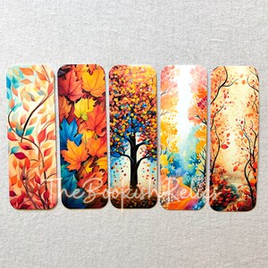 Autumn Bookmarks, Fall Bookmark, Leaves Book Mark, Trees Book Marks - Etsy