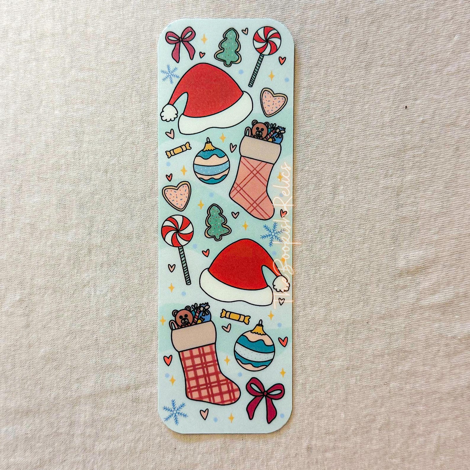 Christmas Cardstock Bookmarks, Holiday Collage, Laminated - Etsy