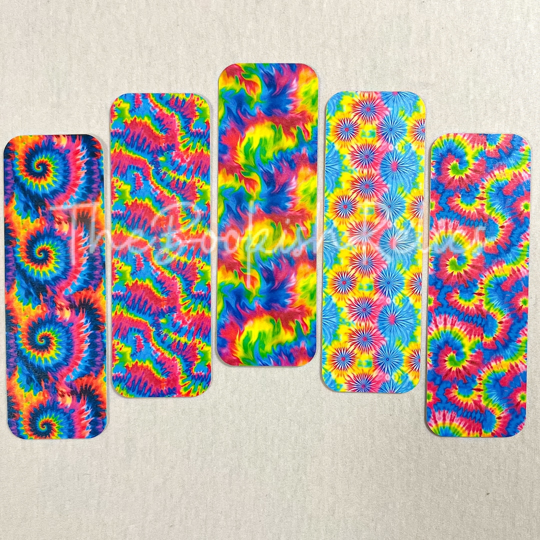 Tie Dye Bookmarks, Tiedye Bookmark, Bookmarks, Colorful Bookmark - Etsy
