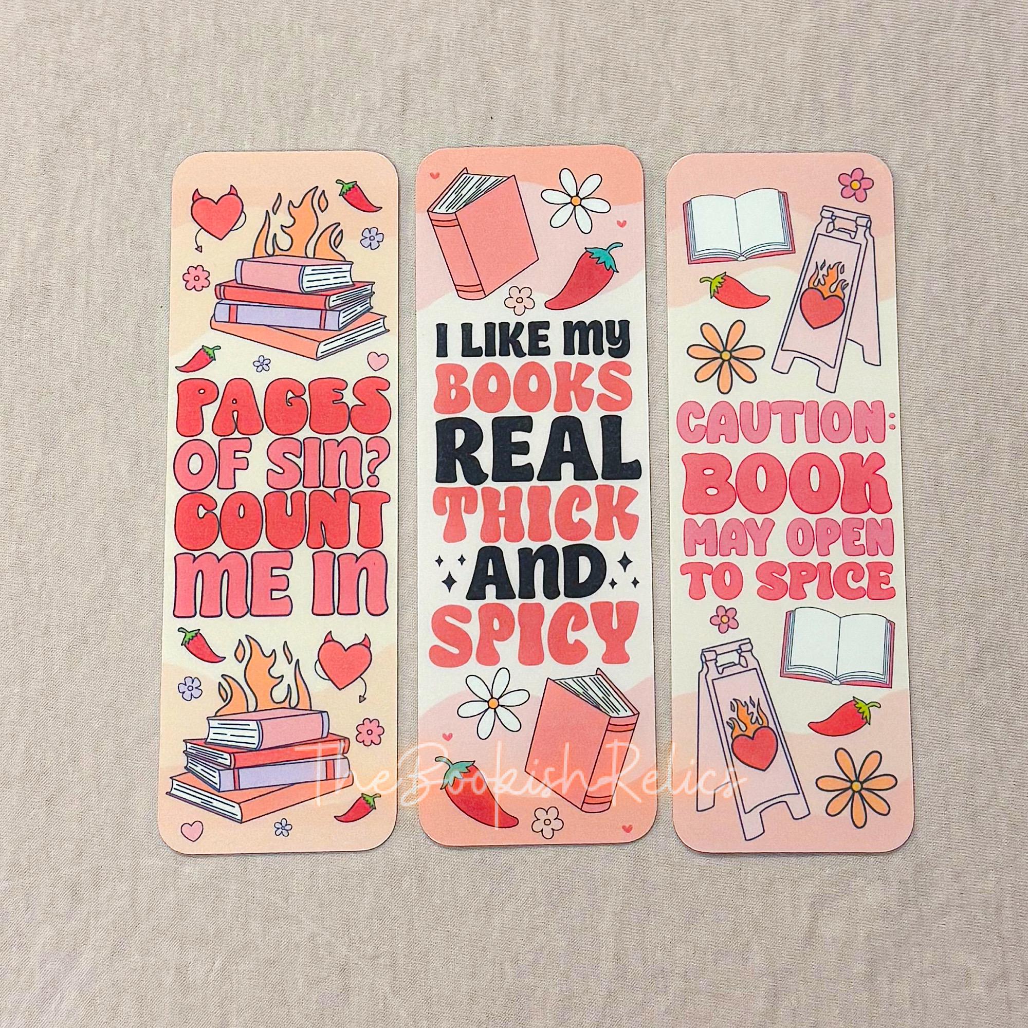 Spicy Book Bookmarks, Smut Bookmark, Romance Bookmarks, Reading ...
