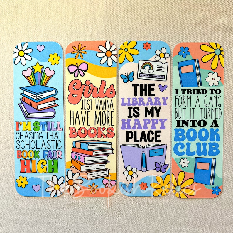 Book Club Laminated Bookmark, Book Fair, Library Theme - Etsy