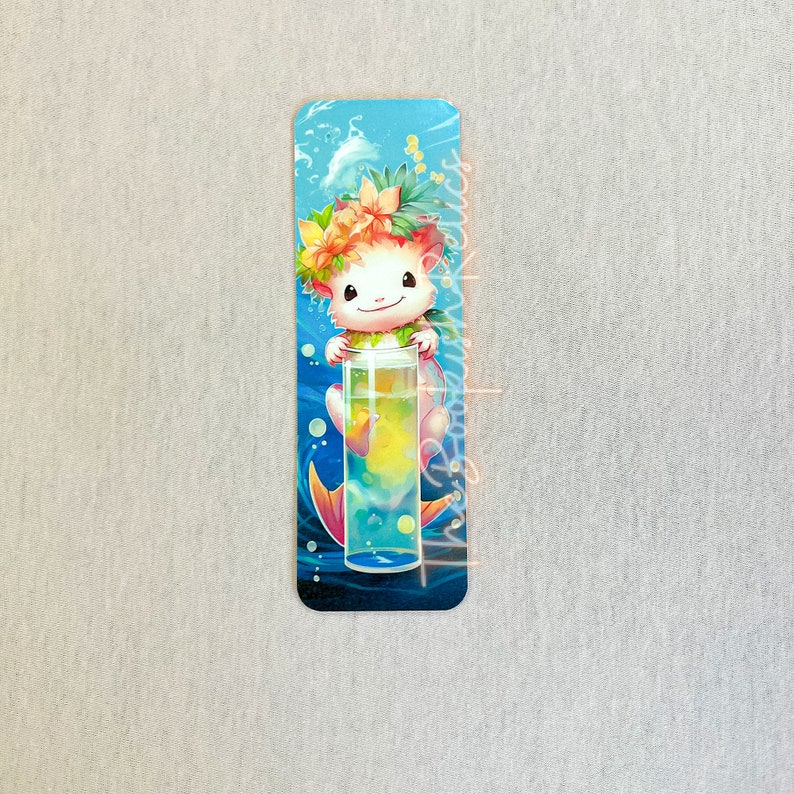 Cute Axolotl Laminated Bookmark, Animal Book Mark - Etsy
