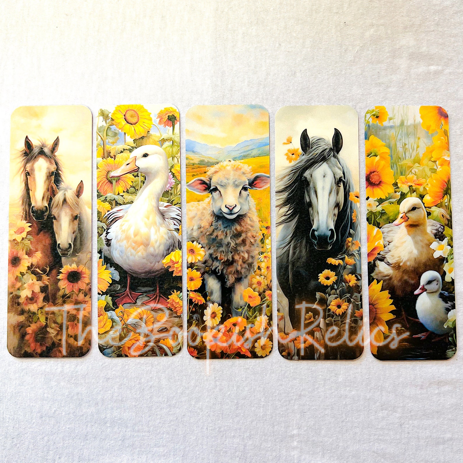 Farm Animal Laminated Bookmark, Horse, Duck, Sheep - Etsy