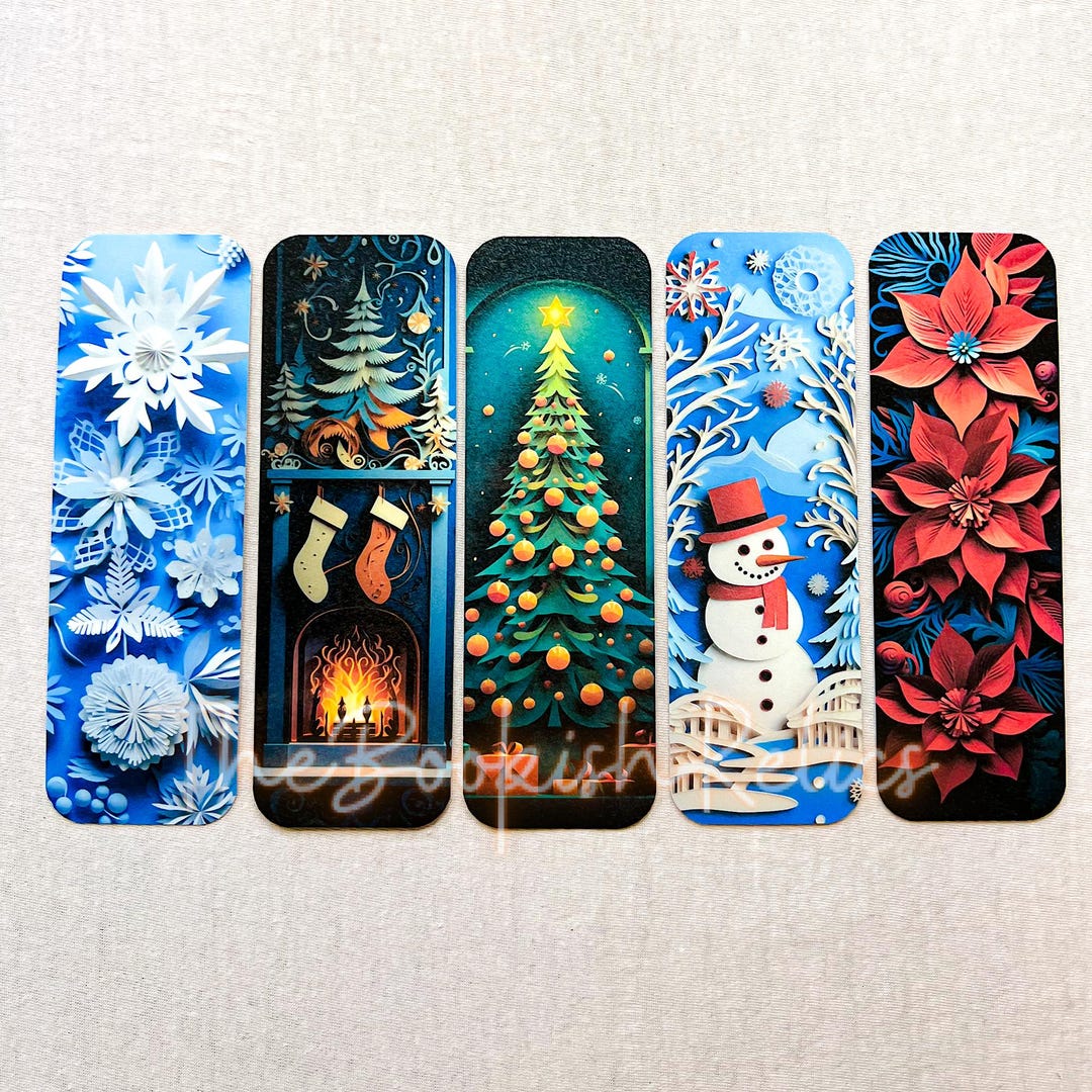 Winter Bookmarks, Reading Bookmark, Christmas Bookmarks, Holiday Gifts ...
