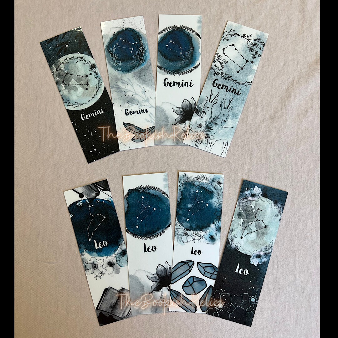 Zodiac Sign Bookmarks, Astrological Sign Bookmark, Book Marks - Etsy