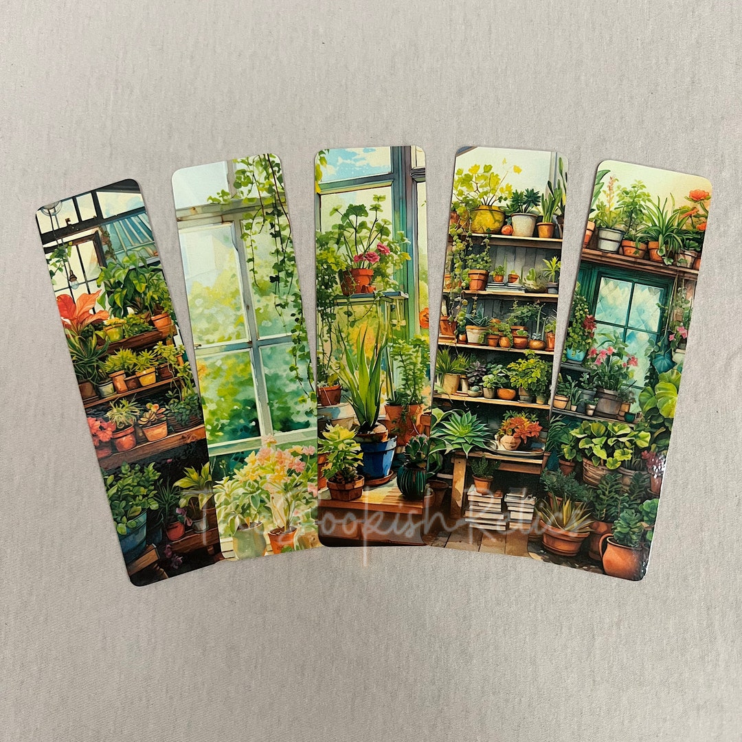 Plants Bookmarks, Greenhouse Bookmark, Garden Book Mark, Botanical ...