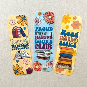 Banned Books Club Bookmark, Laminated Cardstock - Etsy