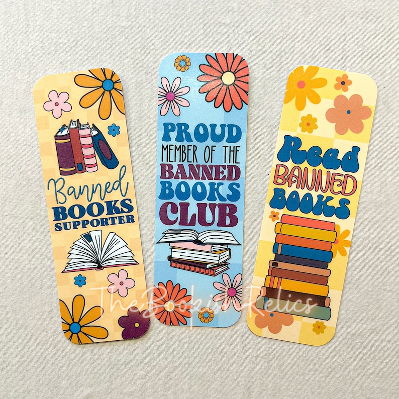 Banned Books Club Bookmark, Laminated Cardstock - Etsy