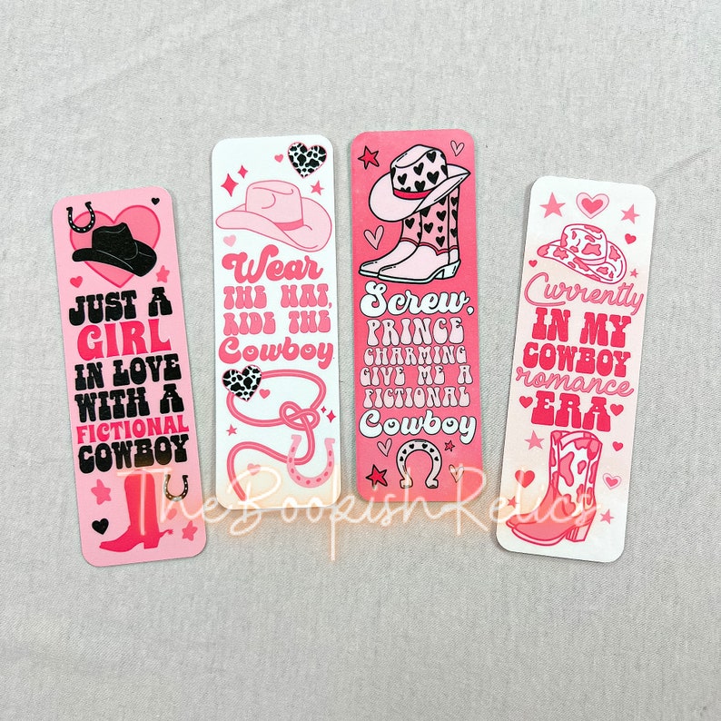 Cowboy Romance Bookmark, Laminated Cardstock, Western Era - Etsy