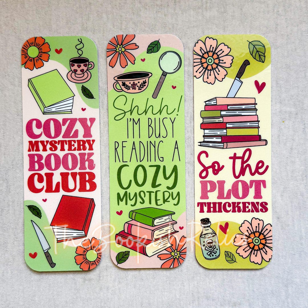 Cozy Mystery Bookmarks, Mystery Bookmark, Reading Accessories, Trope ...