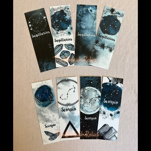 Zodiac Sign Bookmarks, Astrological Sign Bookmark, Book Marks - Etsy