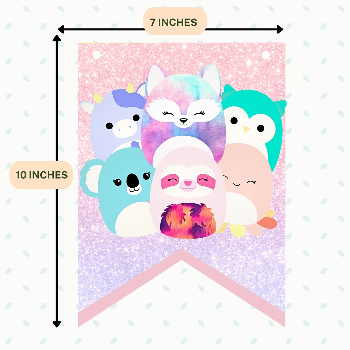 Squish Birthday Banners, Birthday Decoration, Squish Girls Birthday ...
