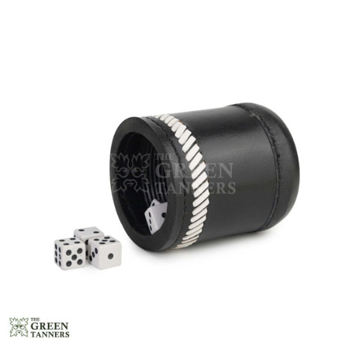 Yahtzee Leather Dice Roller, Real Leather Dice Cup With 5 Dice, Dice ...