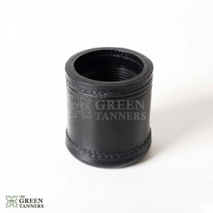 Leather Standard Dice Cup, Real Black Leather Dice Roller for Board ...