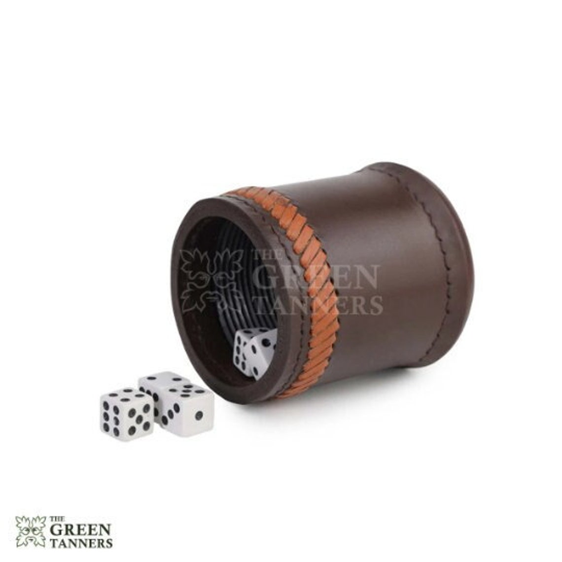Yahtzee Leather Dice Roller, Real Leather Dice Cup With 5 Dice, Dice ...