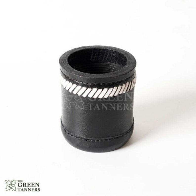 Yahtzee Leather Dice Roller, Real Leather Dice Cup With 5 Dice, Dice ...