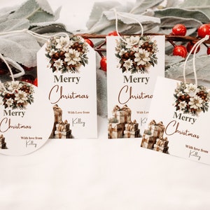 Merry Christmas Gift Tag Printable, Printable Christmas Gift Tag ...