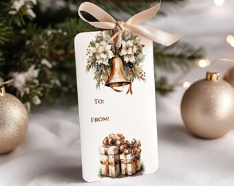 Merry Christmas Gift Tag Printable, Printable Christmas Gift Tag ...