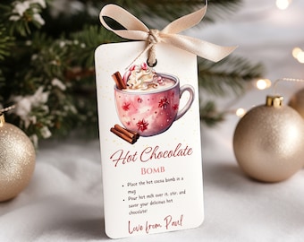 Merry Christmas Gift Tag Printable Printable Christmas Gift - Etsy