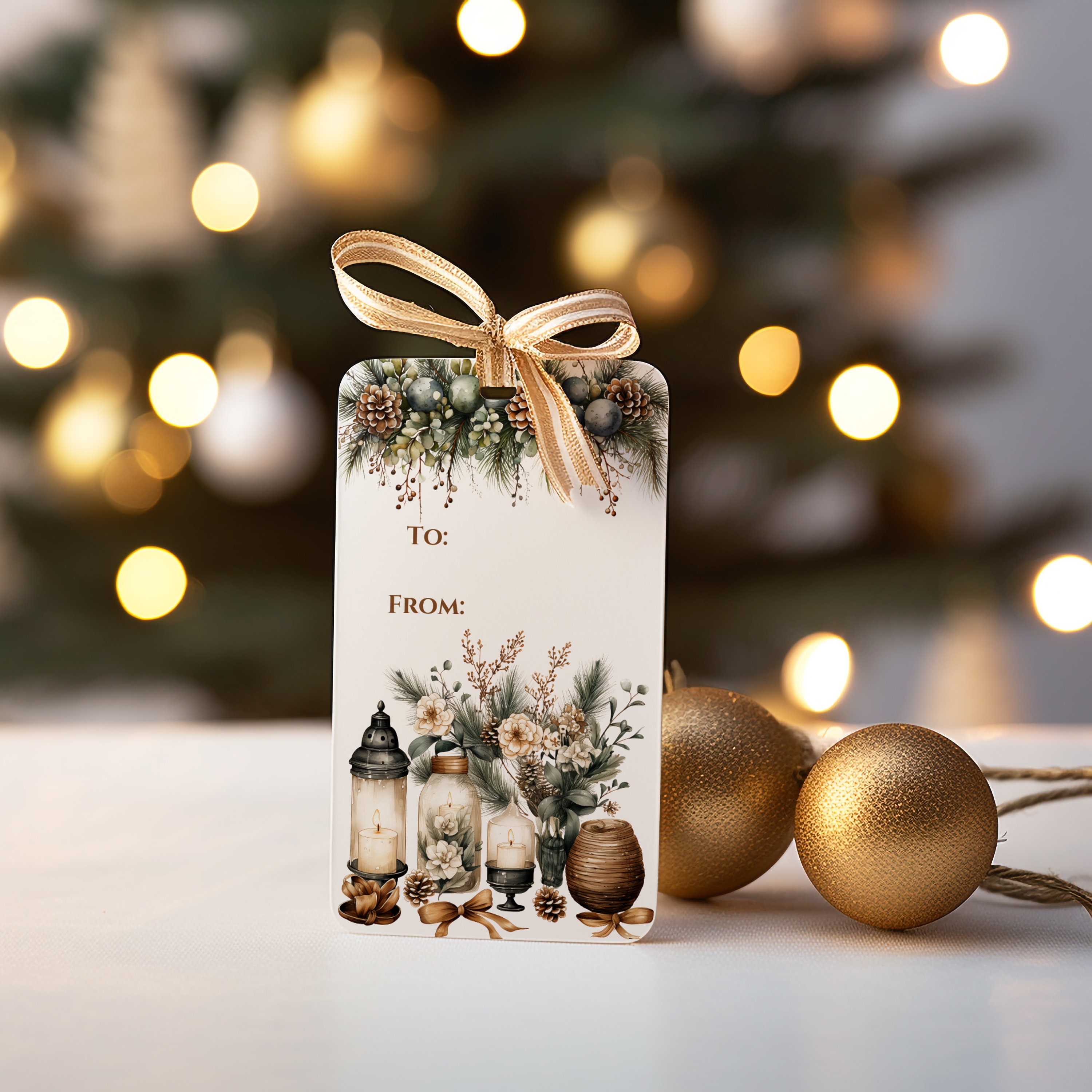 Merry Christmas Gift Tag Printable, Printable Christmas Gift Tag ...