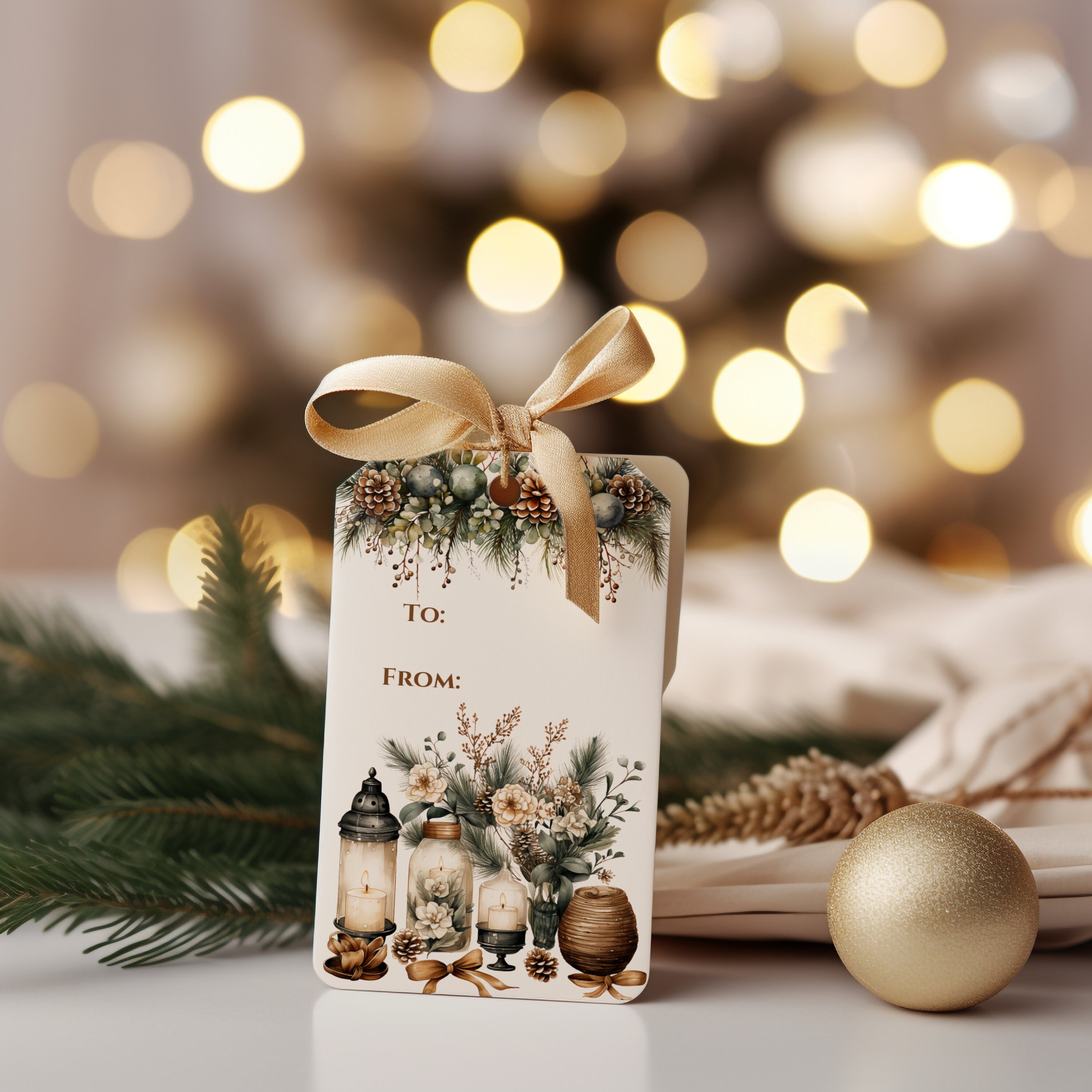 Merry Christmas Gift Tag Printable, Printable Christmas Gift Tag ...