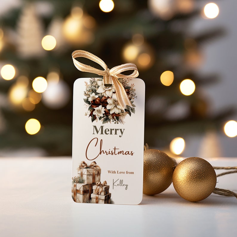 Merry Christmas Gift Tag Printable, Printable Christmas Gift Tag ...