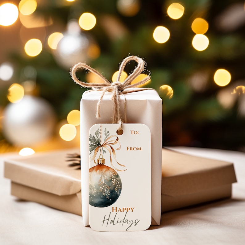 Merry Christmas Gift Tag Printable, Printable Christmas Gift Tag ...