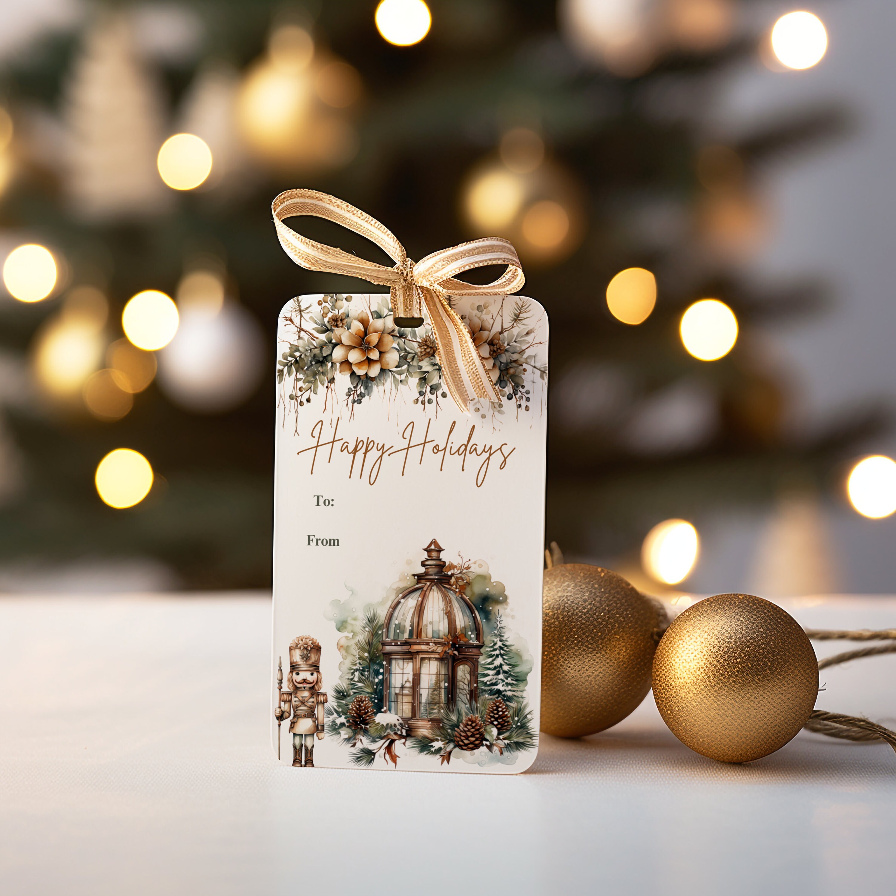 Merry Christmas Gift Tag Printable, Printable Christmas Gift Tag ...