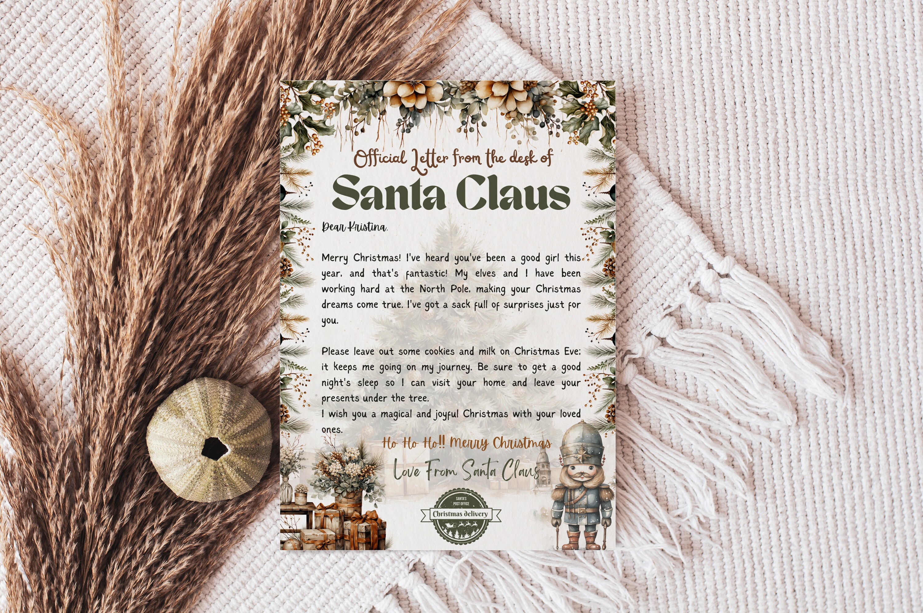 Letter From Santa Christmas Santa Letter Official Greeting Letter ...